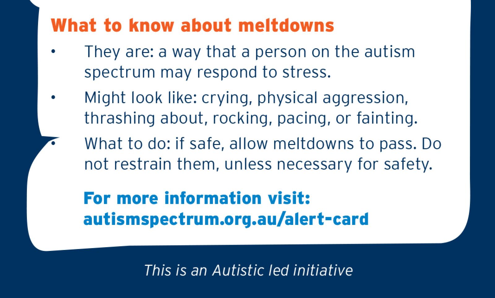 Autism alert card – Autism Spectrum Australia (Aspect)